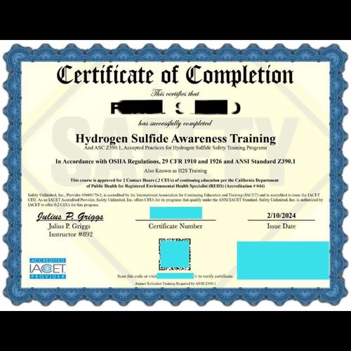 JASA PEMBUATAN SERTIFIKAT H2S NON OPITO OSHA TERIMA BERES, TANPA DUDUK ...